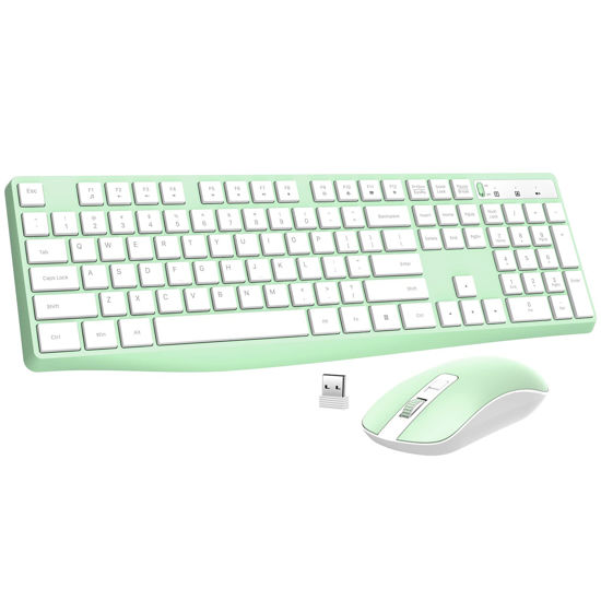 Getuscart Wireless Mouse And Keyboard Combo 2 4 Ghz Full Sized Keyboard And Mouse With Usb