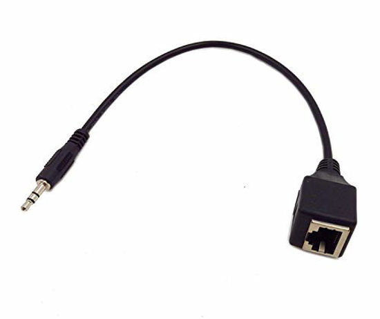 GetUSCart- TraderPlus 2 Pack 3.5mm Stereo Audio to RJ45 Female Socket ...