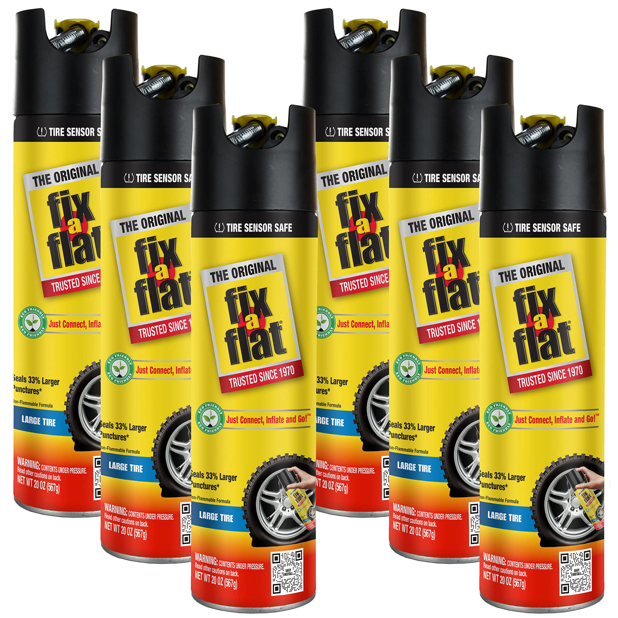 GetUSCart- Fix-A-Flat S60430-6PK Aerosol Emergency Flat Tire Repair and ...