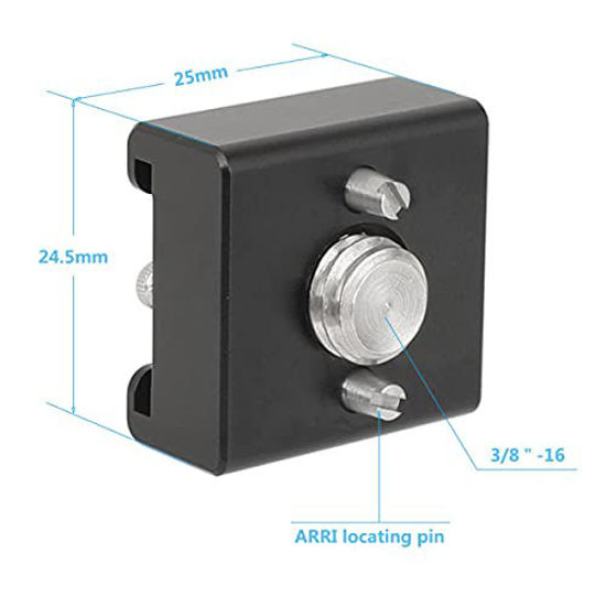 GetUSCart- CAMVATE 3/8"-16 Cold Shoe Mount Adapter with ARRI Locating ...