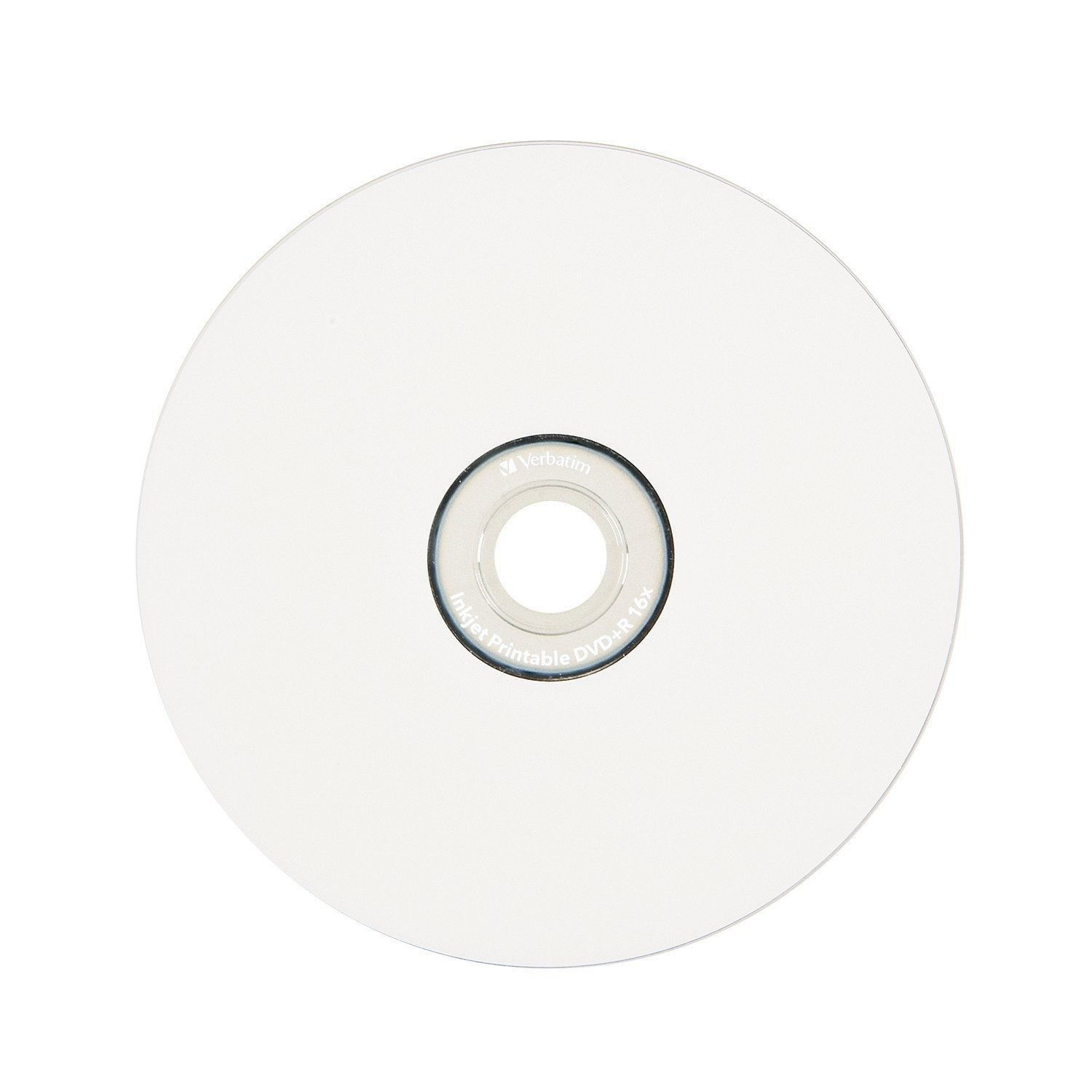 GetUSCart- Verbatim DVD+R 4.7GB 16X White Inkjet Printable with Branded Hub - 10pk Blister