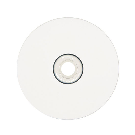 GetUSCart- Verbatim DVD+R 4.7GB 16X White Inkjet Printable with Branded Hub - 10pk Blister
