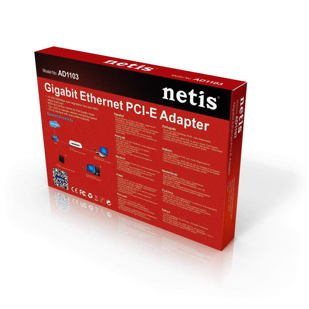 GetUSCart- Netis AD1103 10/100/1000Mbps Gigabit Pci-E Network Adapter ...