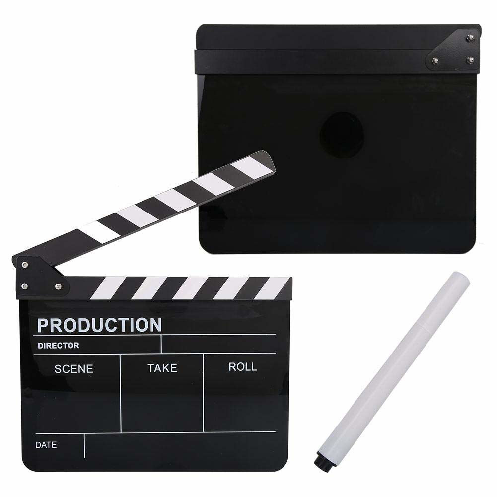 GetUSCart- Movie Film Clap Board, Acrylic Director Cut Action Scene ...