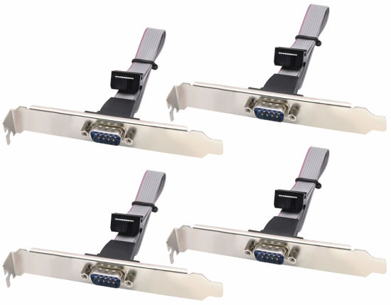 GetUSCart- zdyCGTime 1Port DB9 RS232Serial Port Bracket to 10 pin HeaderRibbon Cable Connector ...