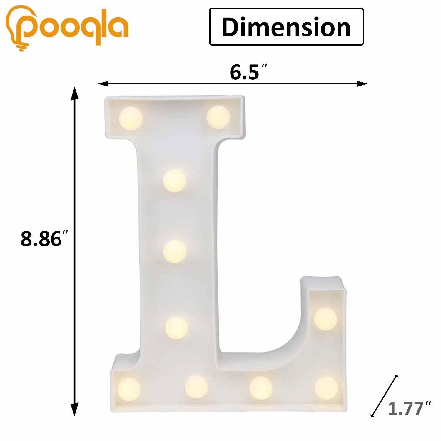 GetUSCart- Pooqla LED Marquee Letter Lights Sign, Light Up Alphabet ...