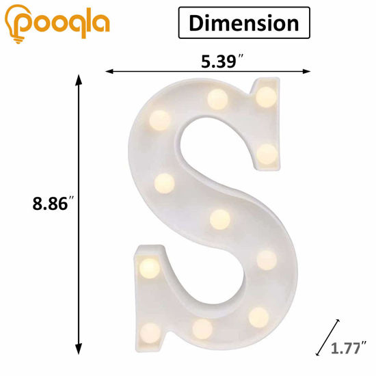 Pooqla Alphabet Lights Pooqla Glitter Marquee Letter Lights - Battery ...