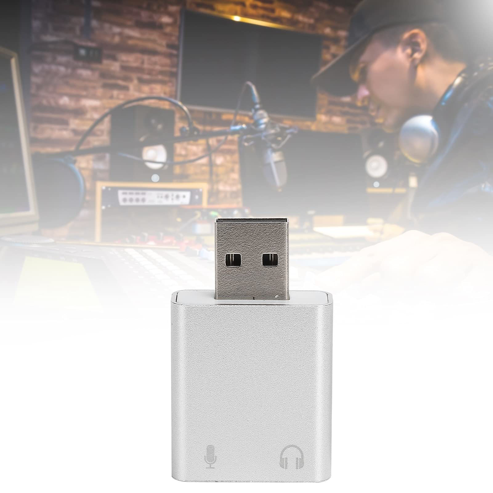 GetUSCart- USB Sound Adapter, USB External Audio Sound Card Adapter USB ...