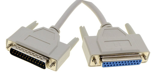 GetUSCart- YXQ 3Pcs 10Ft DB25 Male to Female Serial Cable 25-Pin Parallel Printer Signal Wire M/F