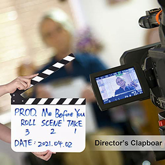GetUSCart- Andoera 30 24cm/ 12 9in Acrylic Film Clapboard Movie ...