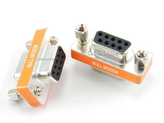 GetUSCart- CablesOnline DB9 Null Modem Female to Female Slimline Data Transfer Adapter/Gender ...