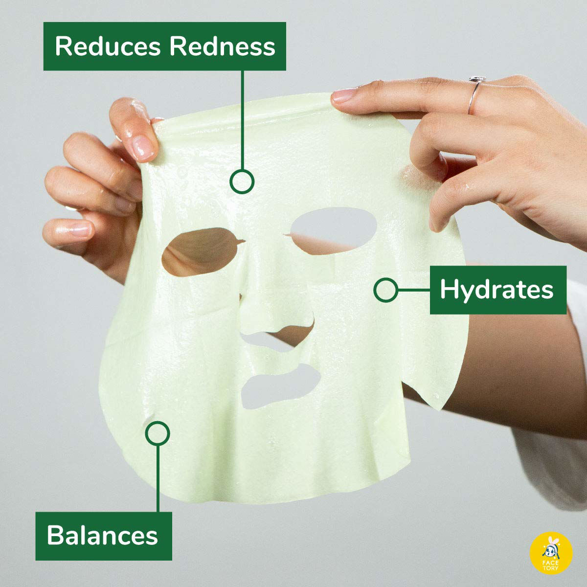 GetUSCart- FACETORY Artemisia Refreshing Relief Sheet Mask with ...