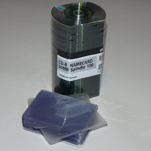 GetUSCart- Ridata 100 Ritek Business Card 24X CD-R 50MB Shiny Silver/w ...