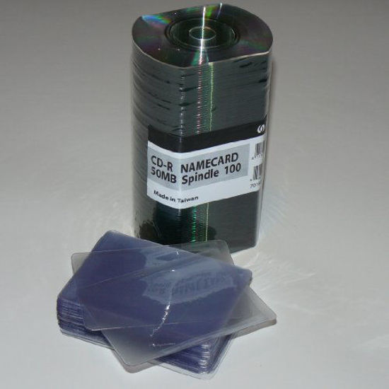 GetUSCart- Ridata 100 Ritek Business Card 24X CD-R 50MB Shiny Silver/w ...