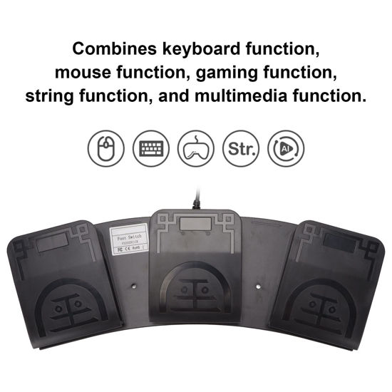 GetUSCart- USB Foot Switch,3 Key PC USB Triple Foot Switch Pedal,Three ...