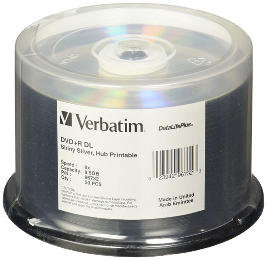 GetUSCart- Verbatim DVD+R DL 8.5GB 8X DataLifePlus Shiny Silver Silk ...
