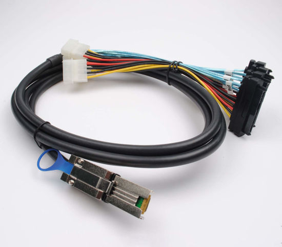 GetUSCart- Mini-SAS SFF-8088 26P to 4 X SAS SFF-8482 29 Pin with Power ...