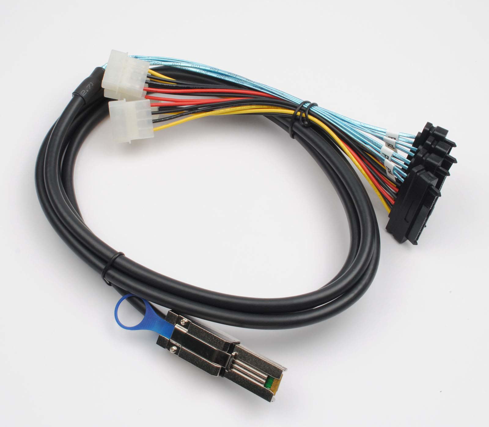 GetUSCart- Mini-SAS SFF-8088 26P to 4 X SAS SFF-8482 29 Pin with Power ...