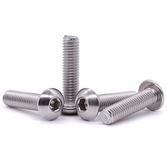GetUSCart- 1/4-20 x 1" Button Head Socket Cap Bolts Screws, 304 ...