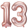 GetUSCart- 13 Number Balloons Rose Gold Big Giant Jumbo Number 13 Foil ...
