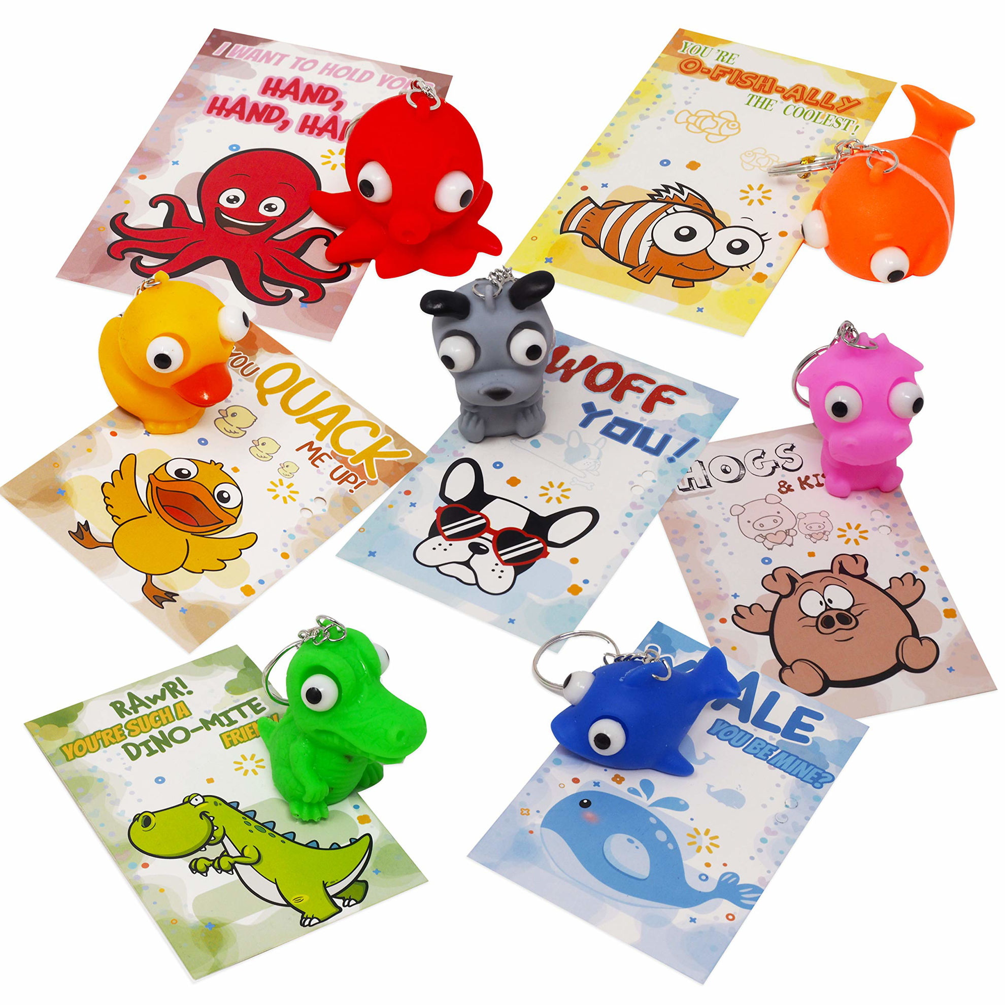 GetUSCart- 28 Valentines Day Gift Cards with Popping out Eyes Stress ...