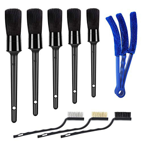 GetUSCart- HMPLL 9pcs Auto Car Detailing Brush Set Car Interior ...