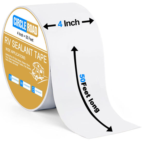 GetUSCart- RV Roof Tape White, 4 Inch X 50 Feet RV Repair Sealant Tape ...