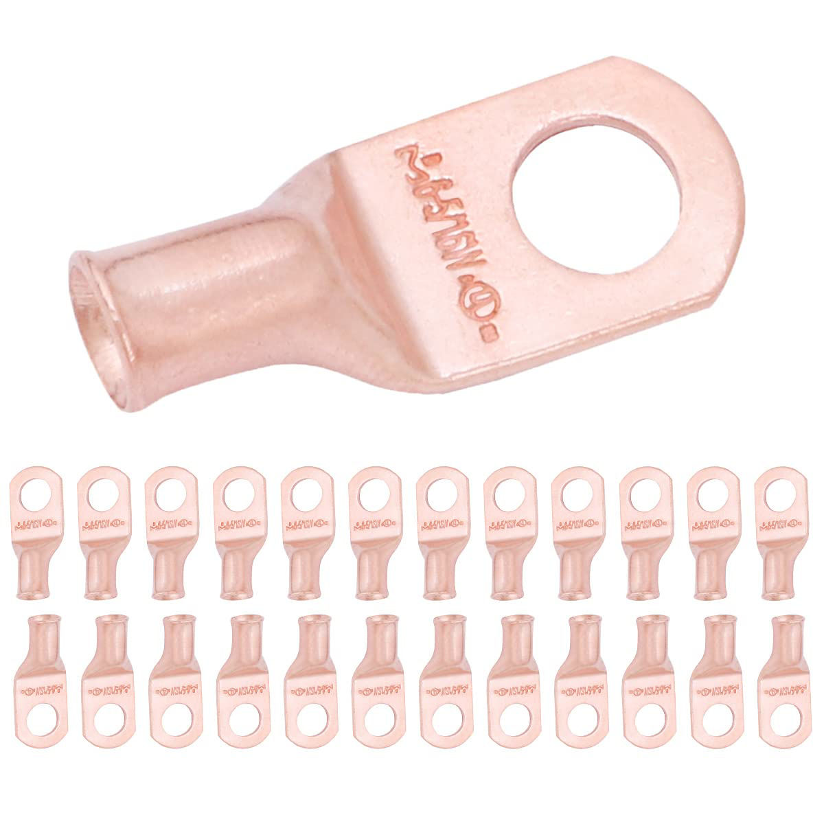 GetUSCart- SELTERM 25pcs 6 AWG 5/16" Stud (Wide Pad) Battery Lugs, Ring ...