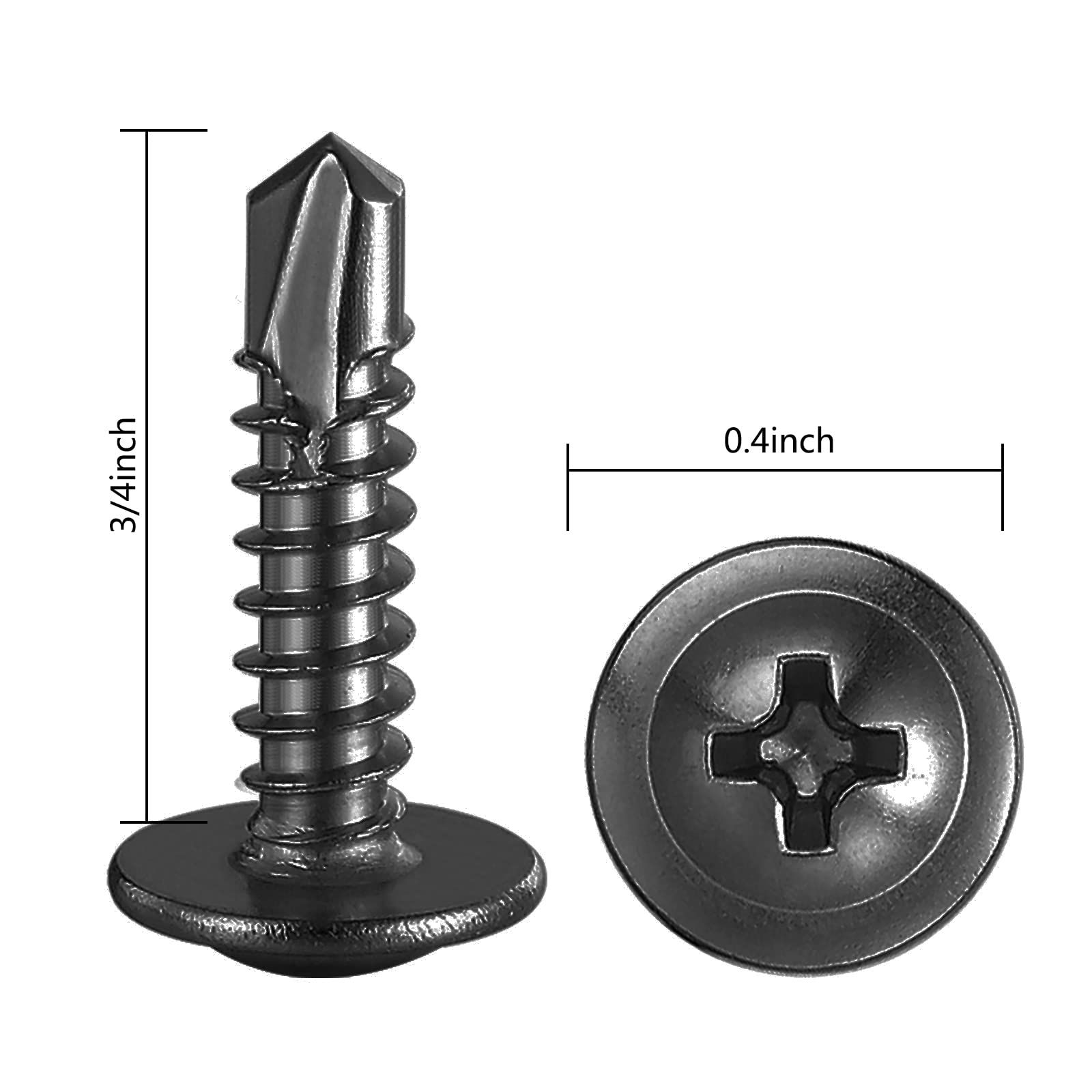 GetUSCart- Wensilon (300Pcs)#8×3/4” for Sheet Metal Self-Tapping Screws ...