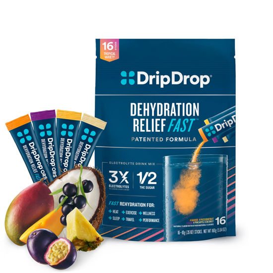 GetUSCart- DripDrop Hydration - Electrolyte Powder Packets - Mango ...