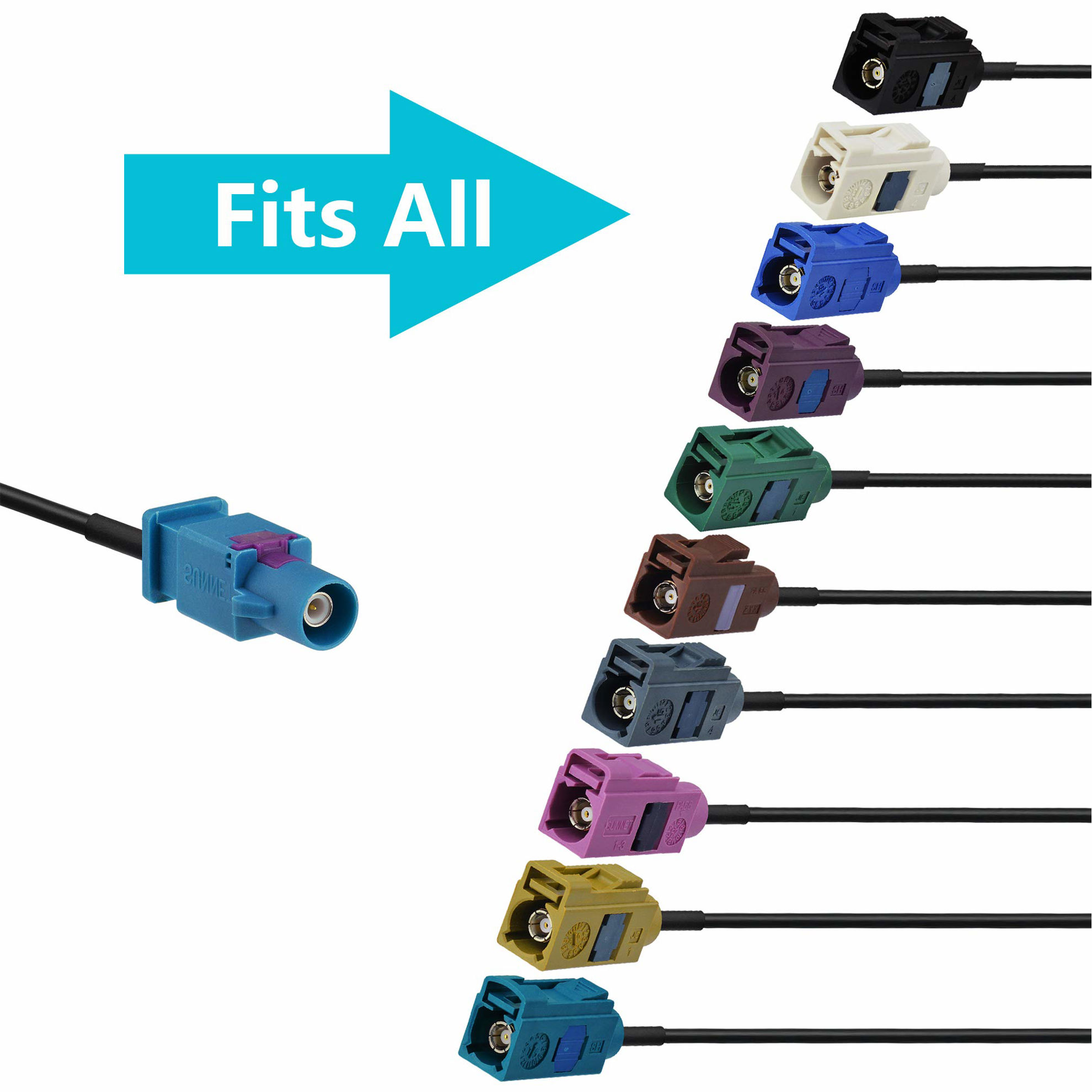 GetUSCart- Bingfu Fakra Z Female to Male Vehicle Antenna Extension ...