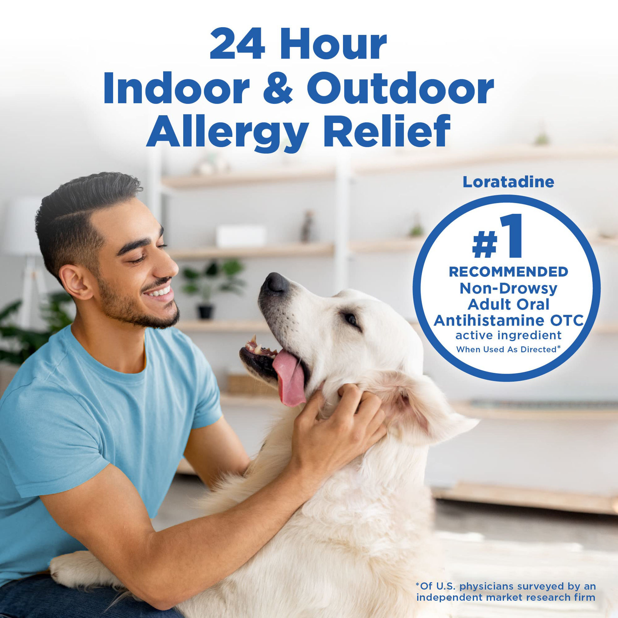 GetUSCart- Amazon Basic Care Allergy Relief Loratadine Tablets 10 mg ...