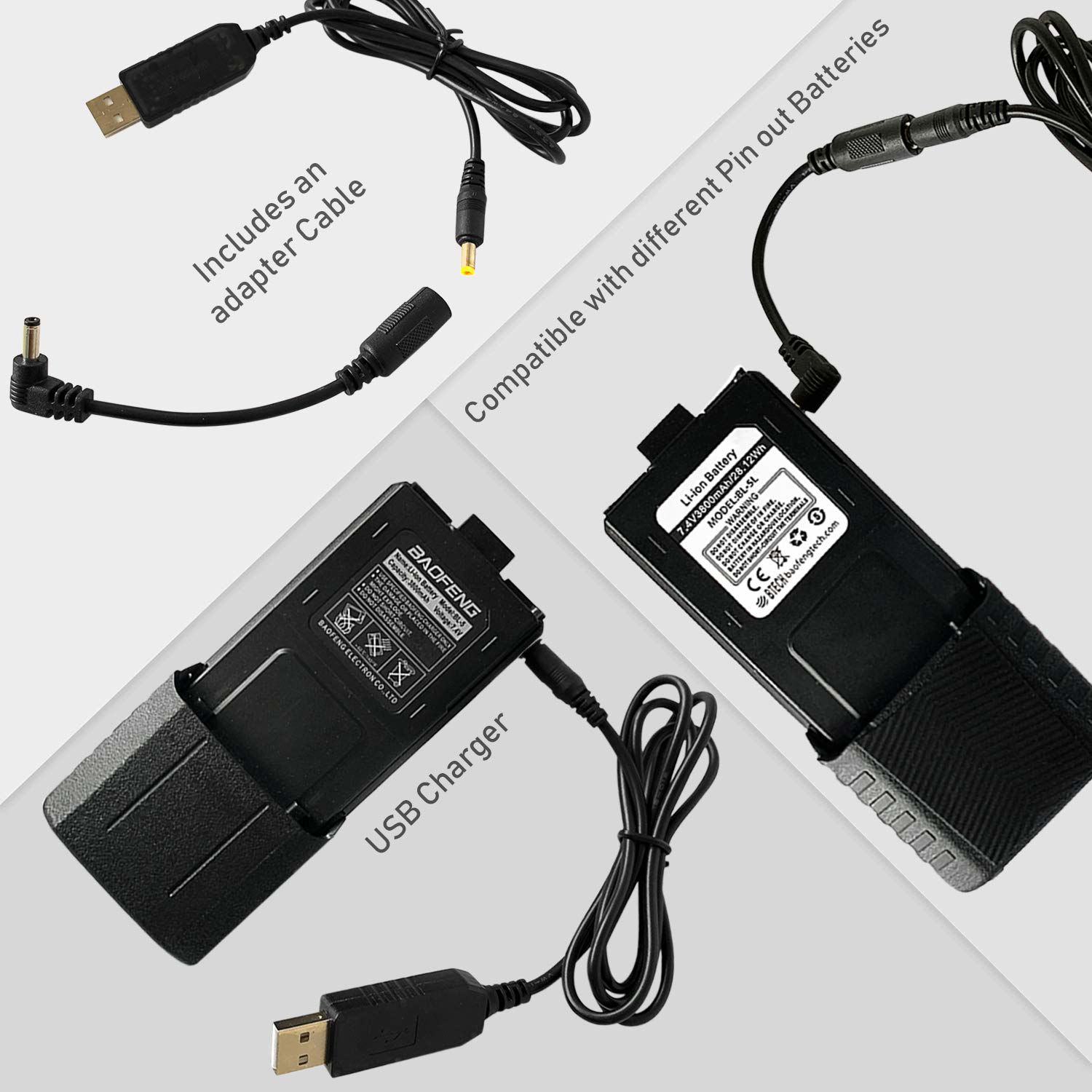 GetUSCart- BTECH USB BT1013 BL-5L Power and Charging Transformer Cable ...