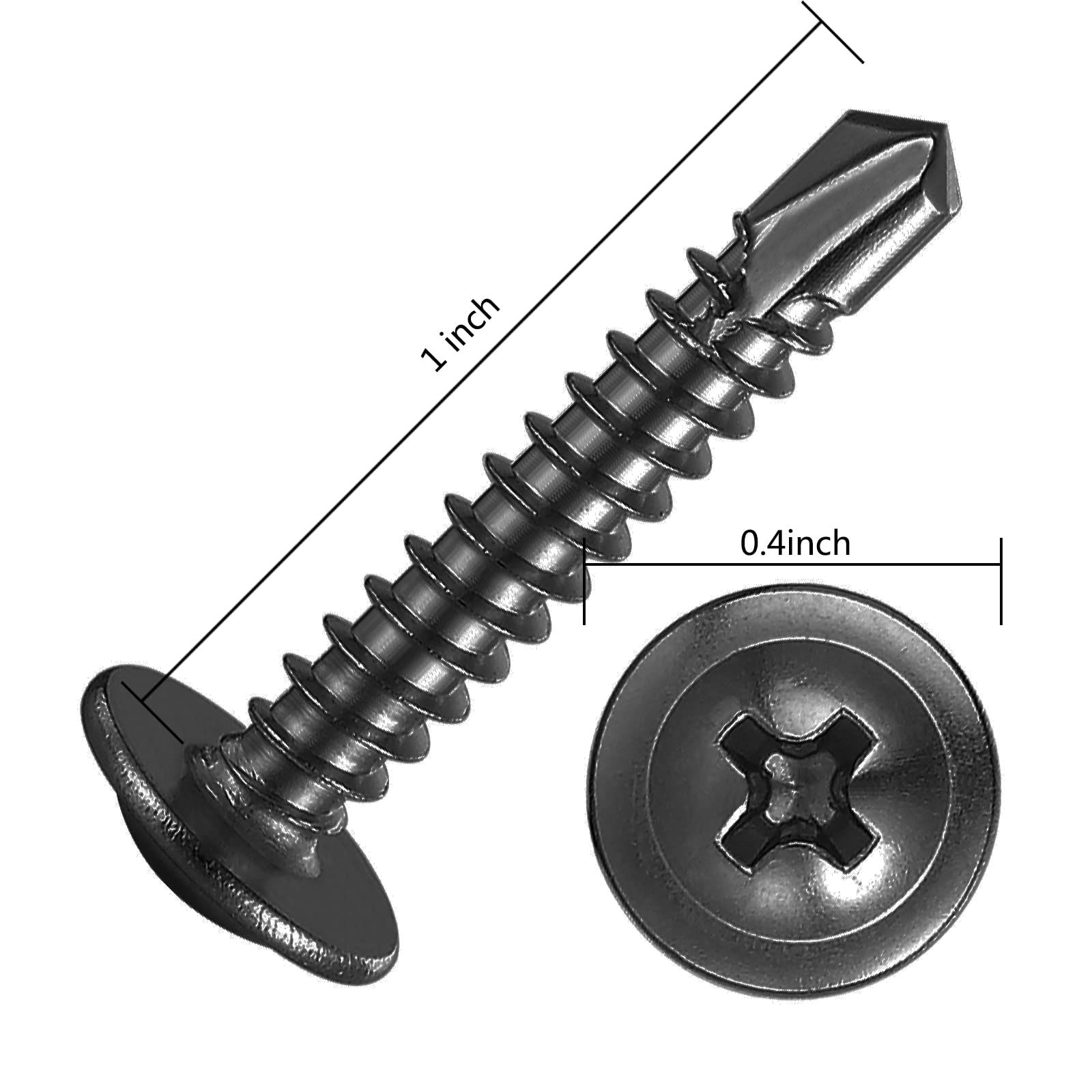 GetUSCart- Wensilon (200Pcs)#8×1” for Sheet Metal Self-Tapping Screws ...