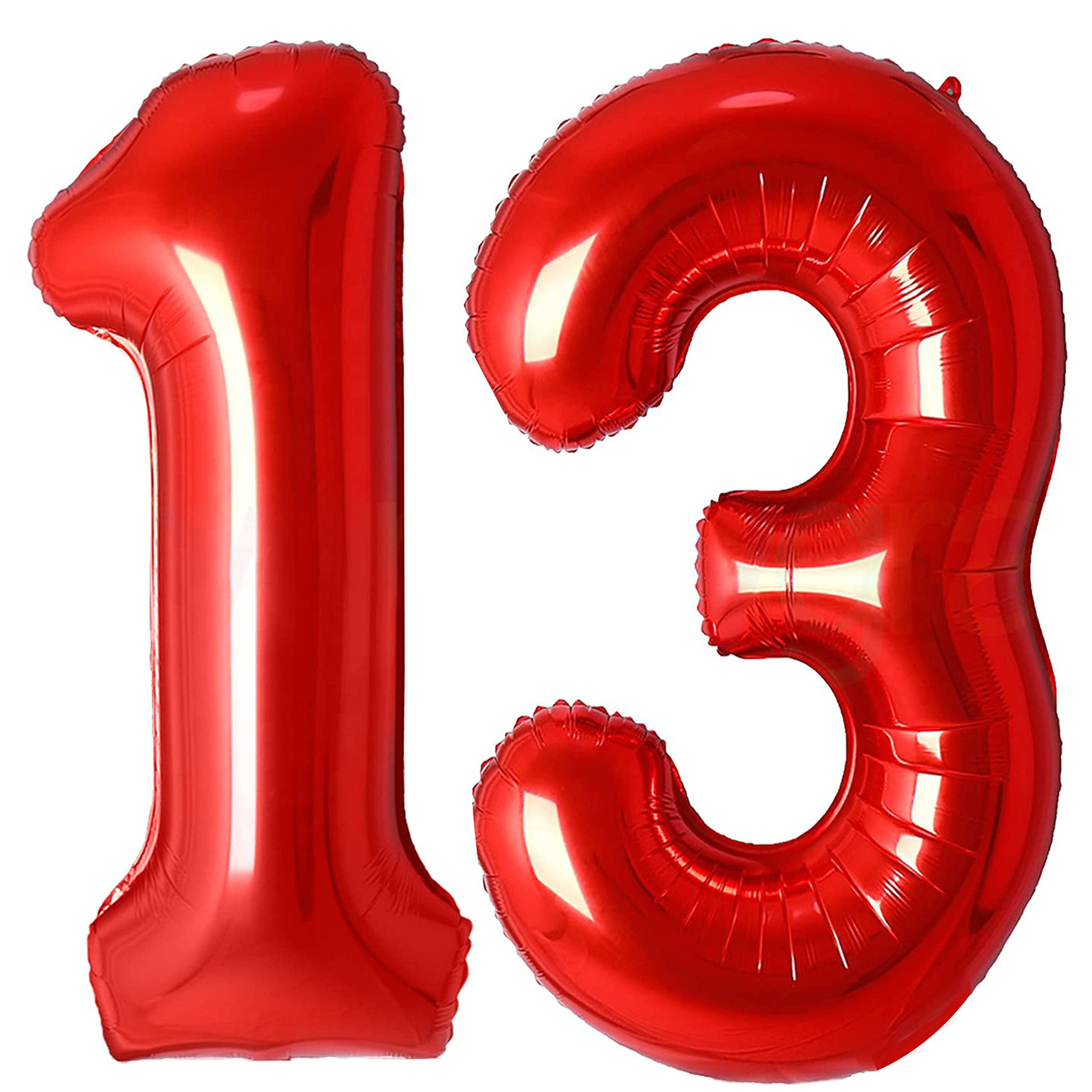 GetUSCart- 13 Number Balloons Red Big Giant Jumbo Number 13 Foil Mylar ...