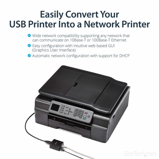 GetUSCart- StarTech.com 10/100Mbps Ethernet to USB 2.0 Network Print ...