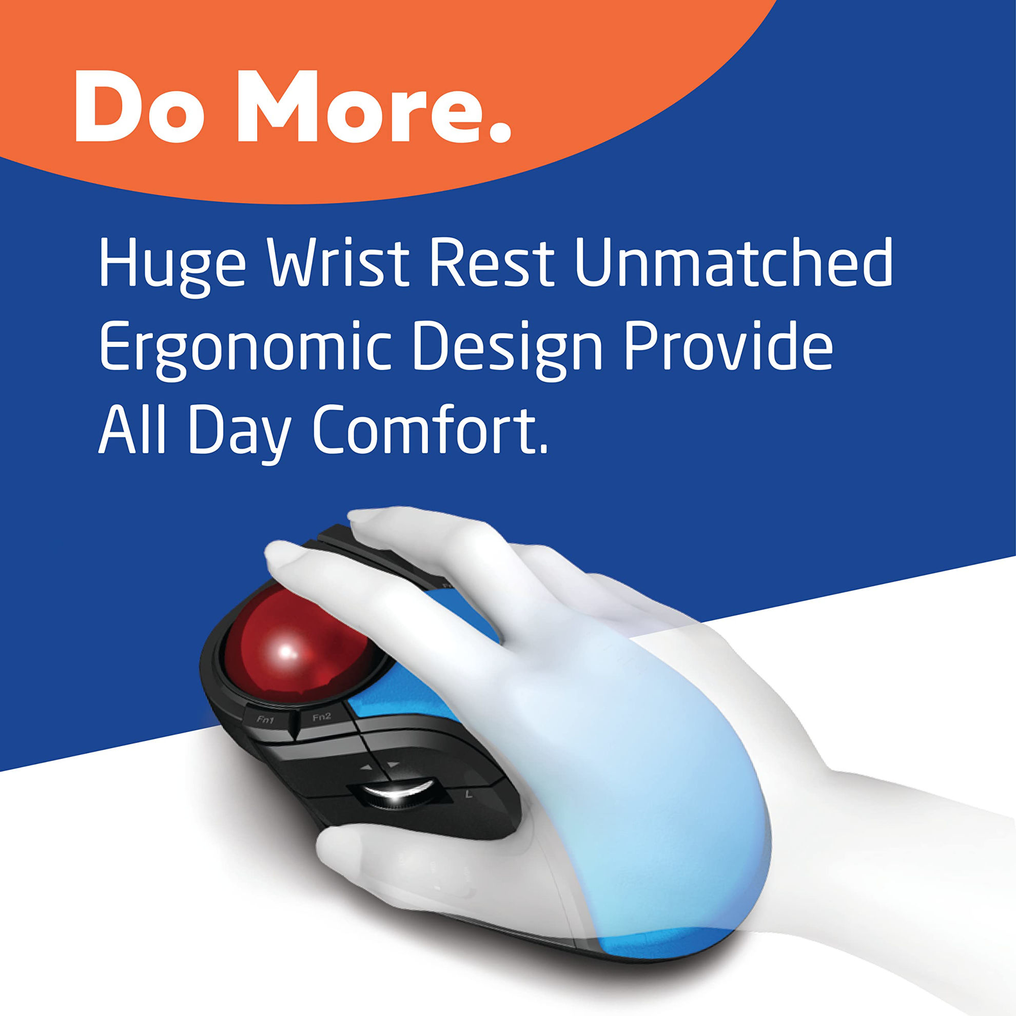 GetUSCart- ELECOM HUGE Trackball Mouse, 2.4GHz Wireless, Finger Control ...