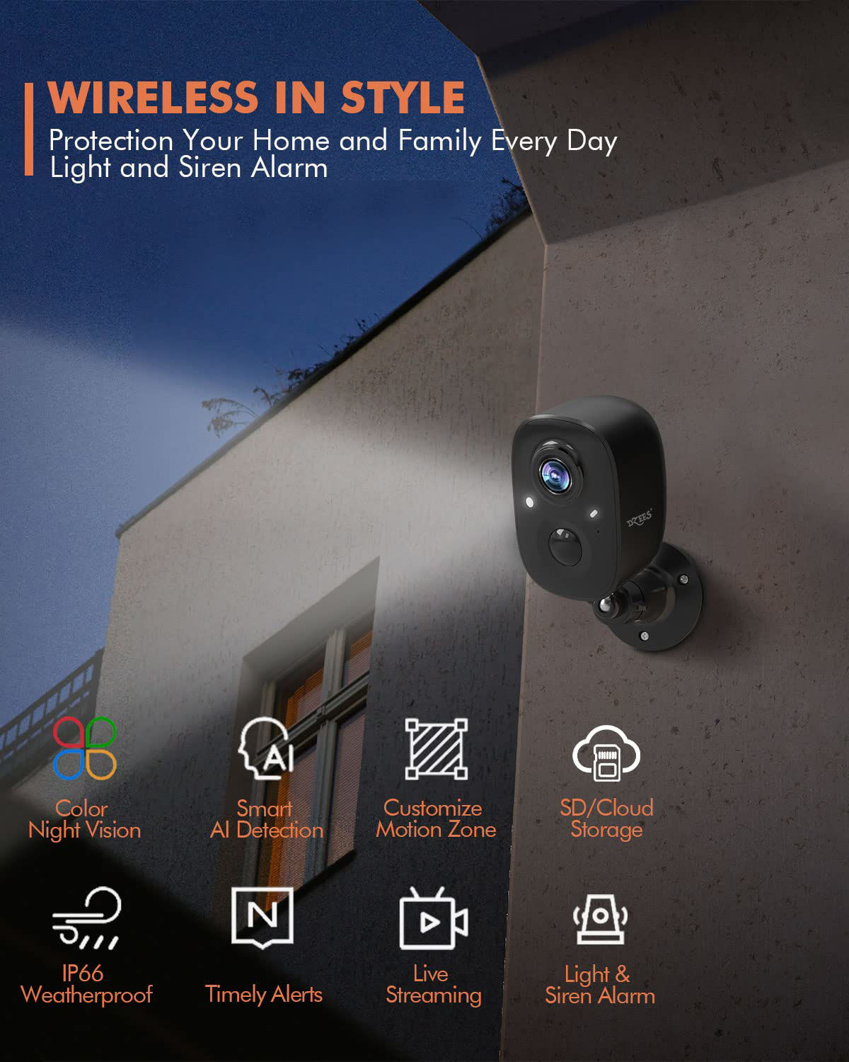 GetUSCart- Dzees Security Camera Outdoor Wireless - Battery Powered ...