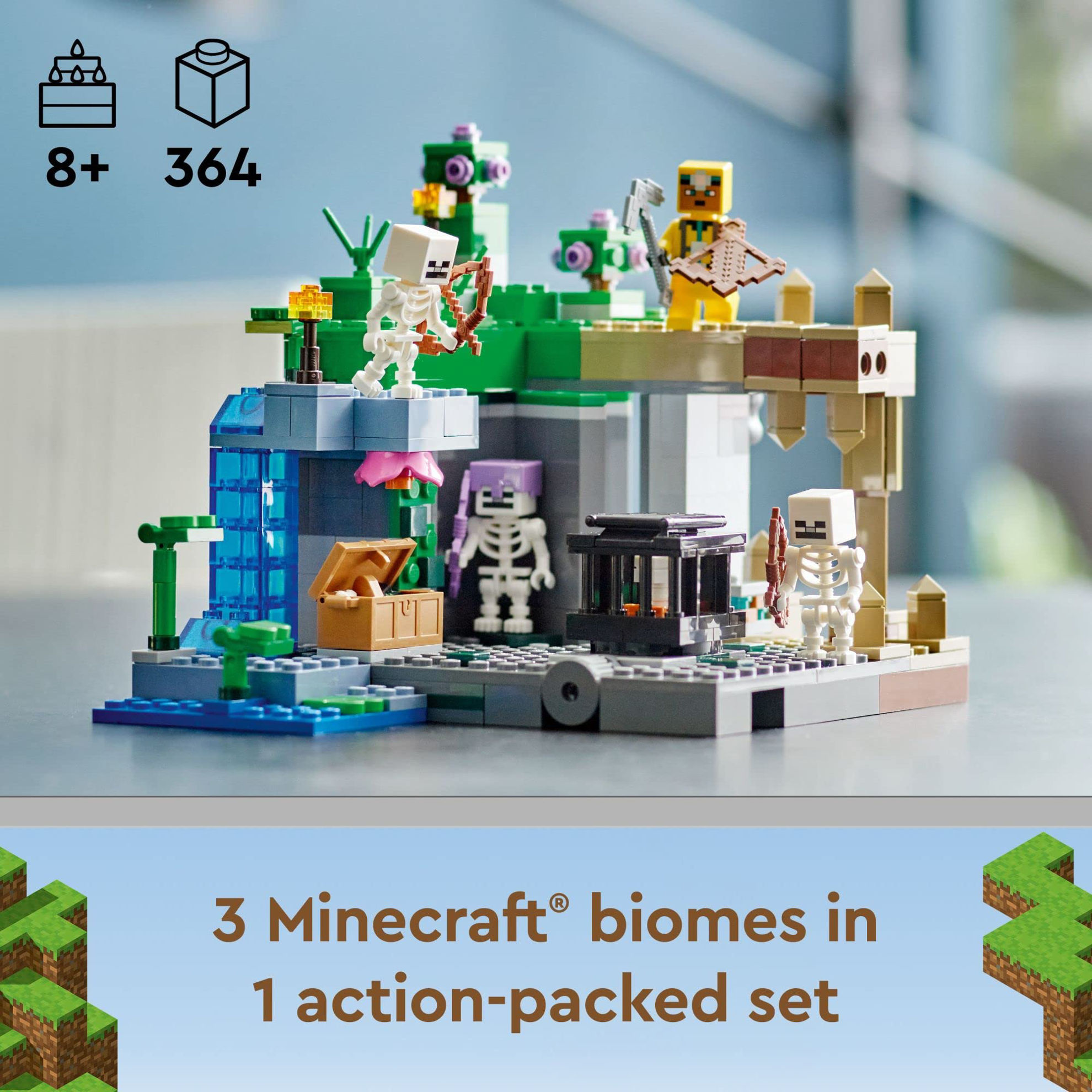 GetUSCart- LEGO Minecraft The Skeleton Dungeon Set, 21189 Construction ...