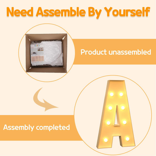 GetUSCart- imprsv 3FT Marquee Light Up Letters A, Large Light Up ...