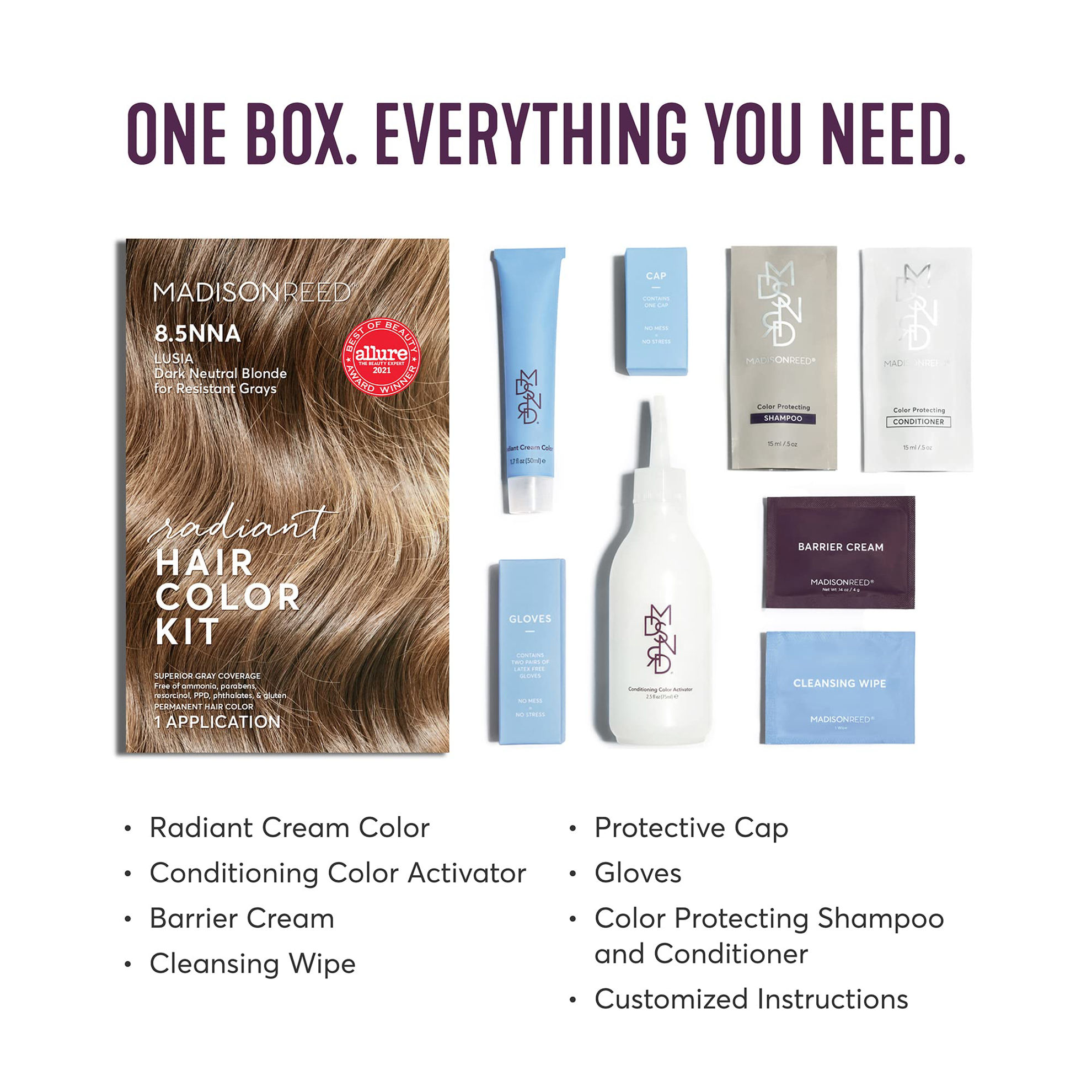 GetUSCart- Madison Reed Radiant Hair Color Kit, Dark Neutral Blonde for ...