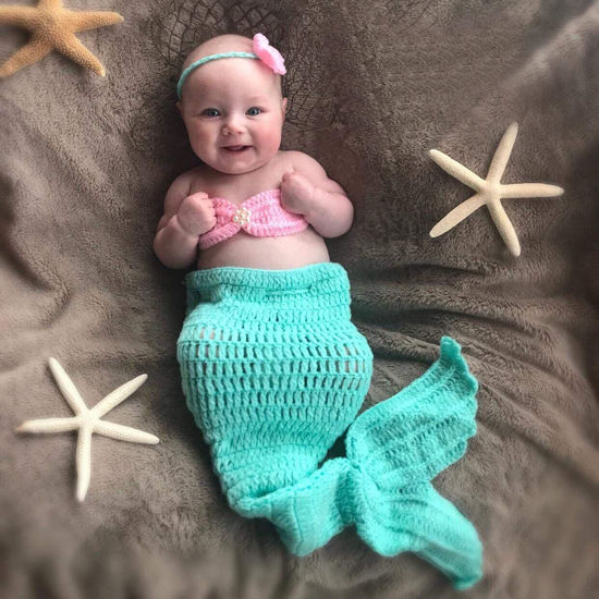 GetUSCart- M&G House Newborn Photography Prop Mermaid Outfit Baby Photo ...