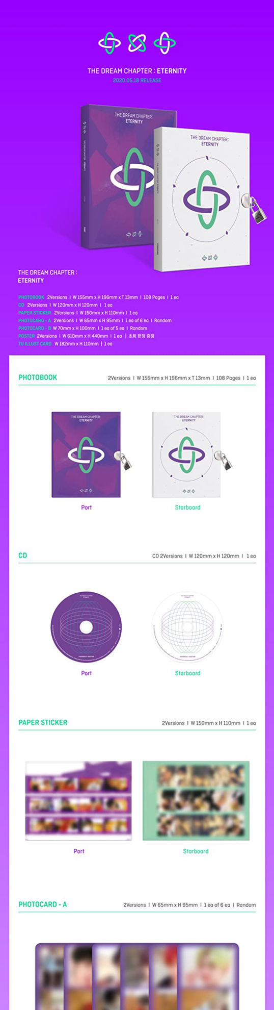 GetUSCart- TXT Dream Chapter : Eternity 2nd Mini Album Random Version ...