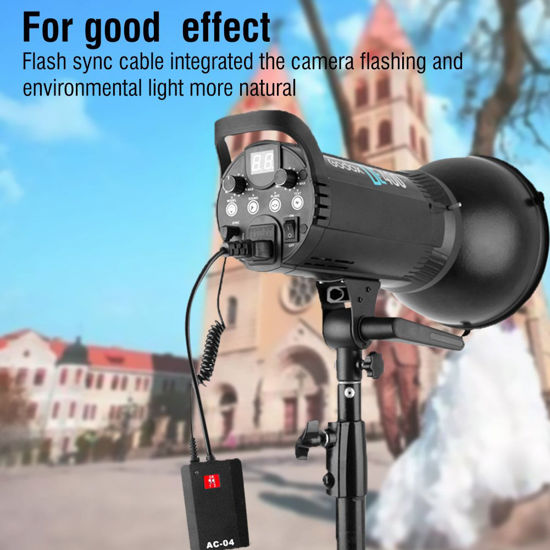 GetUSCart- Acouto 2.5mm to Male Flash PC Sync Cable Cord with Screw ...