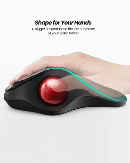 GetUSCart- Nulea Wireless Trackball Mouse, Rechargeable Ergonomic Mouse ...