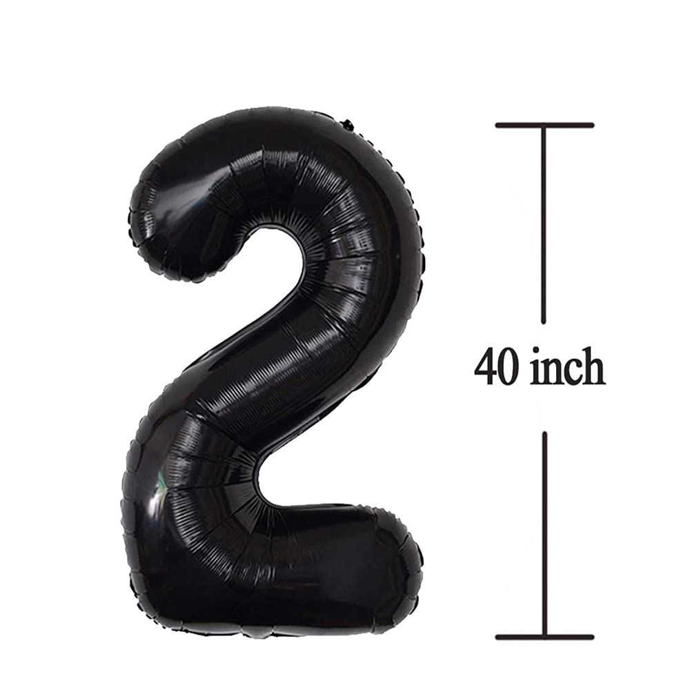 GetUSCart- 25 Number Balloons Black Big Giant Jumbo Number 25 Foil ...