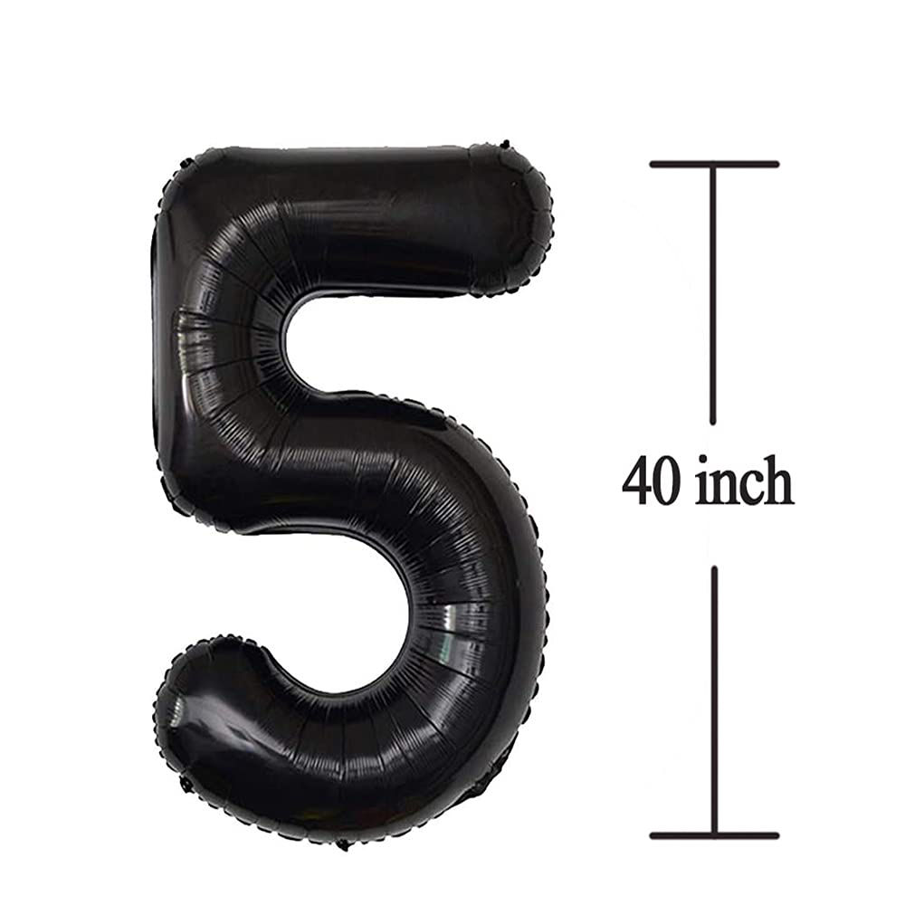 GetUSCart- 25 Number Balloons Black Big Giant Jumbo Number 25 Foil ...