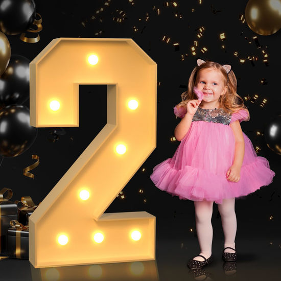 GetUSCart- imprsv 3FT Marquee Light Up Numbers, Marquee Numbers for 1st ...