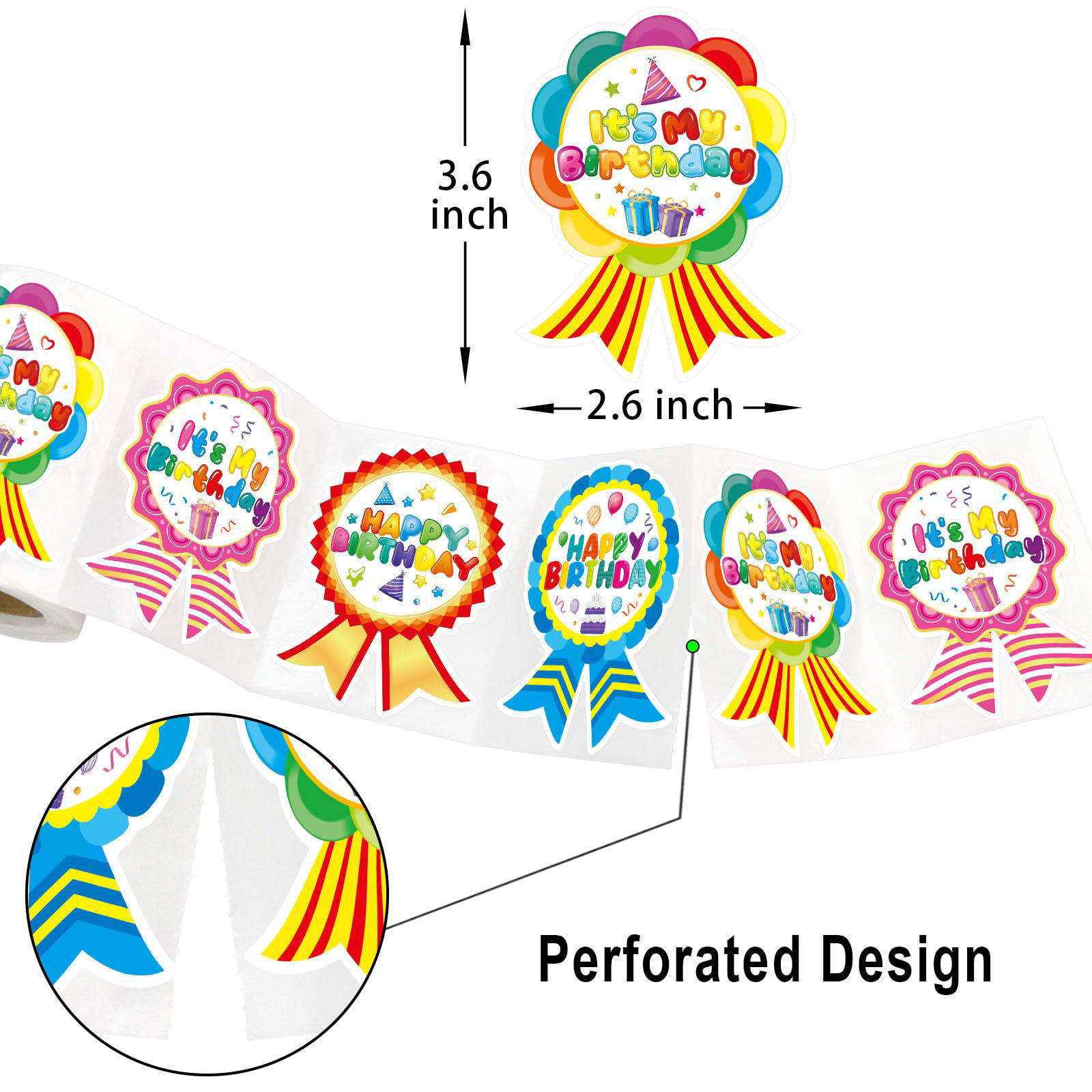 GetUSCart- Happy Birthday Badge Stickers for Kids It's My Birthday ...