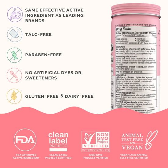 GetUSCart- Wonderbelly Maximum Strength Antacid Chewable Tablets ...